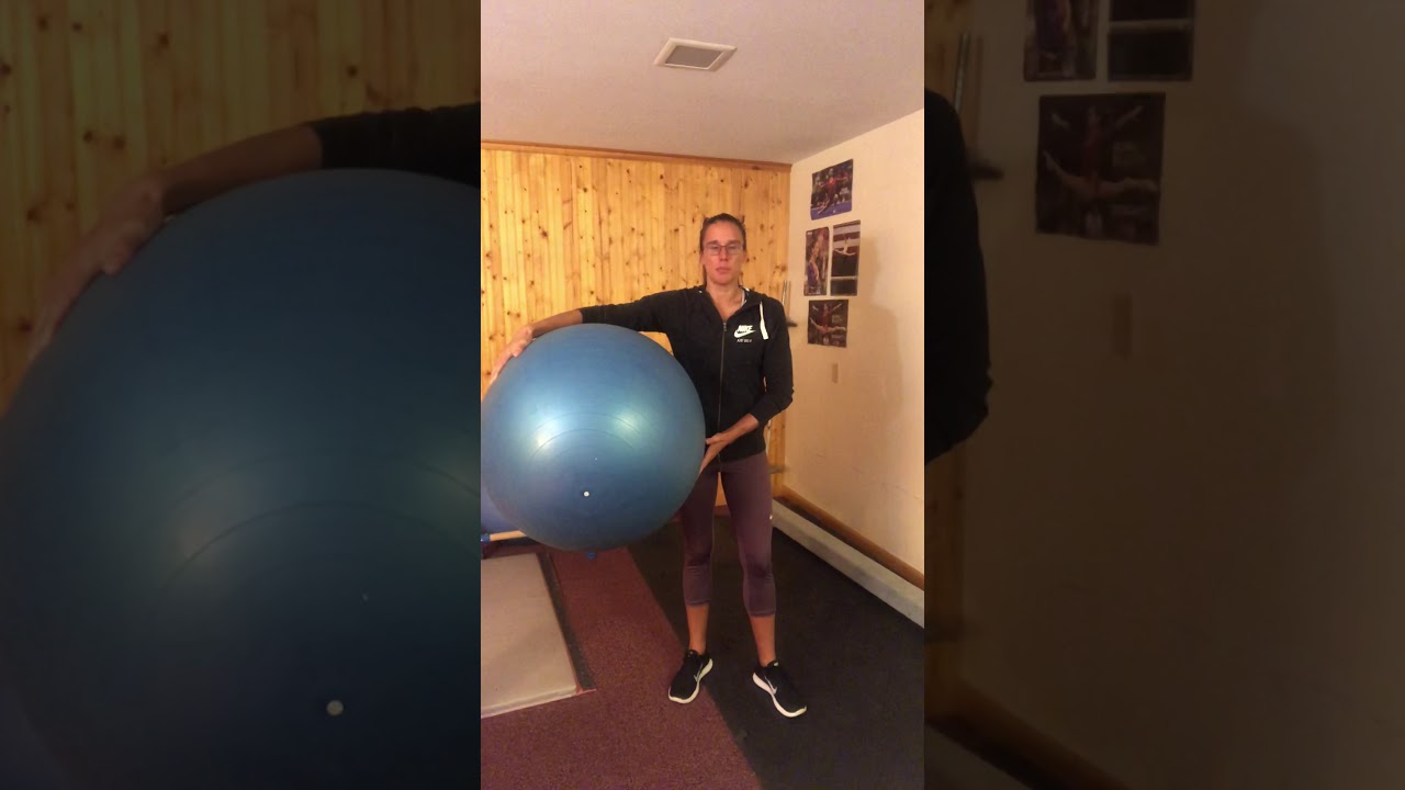Stability ball bouncing for arms - YouTube