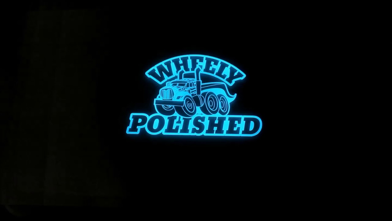Round Wheely Polished Table Top LED Sign - YouTube