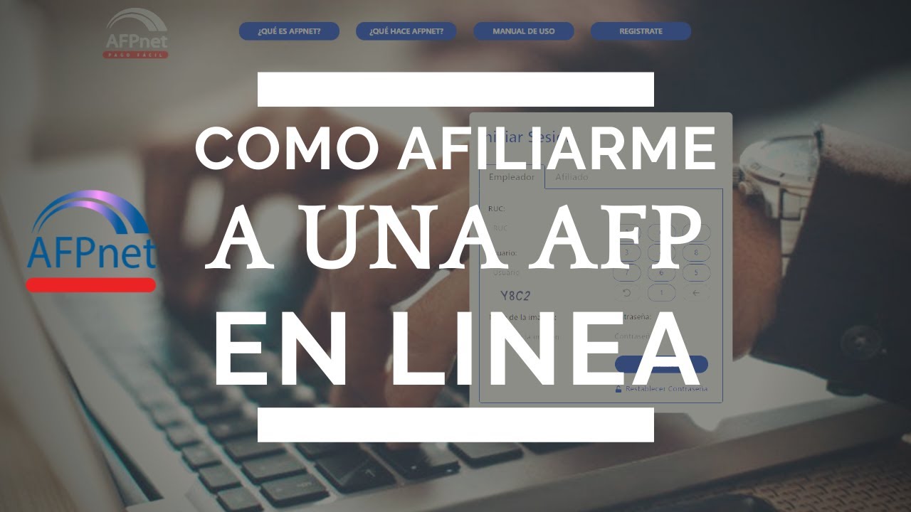 Afiliacion de un trabajador a la AFP mediante AfpNet - YouTube