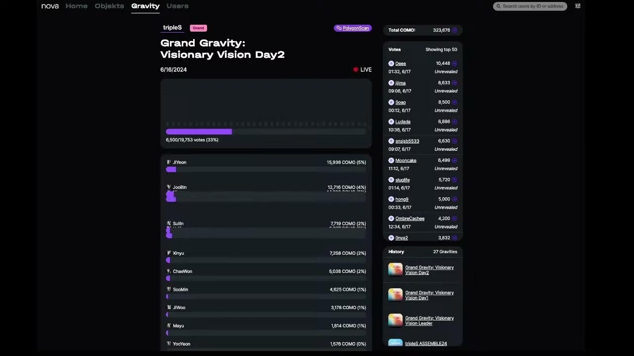 tripleS Grand Gravity : Visionary Vision Day 2 – Live Counting - YouTube