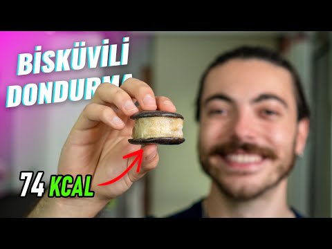 Bisküvili Dondurma Sandviç! ❄️ (fit ve sağlıklı)