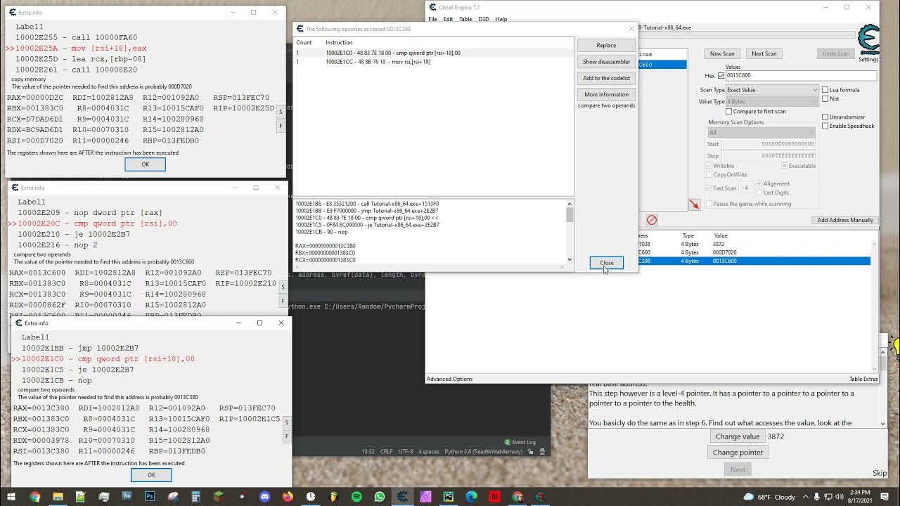 Turn Cheat Engine Cheats Into Python Scripts, Part 3: Multi-Level Pointers With 64-bit Addresses ...