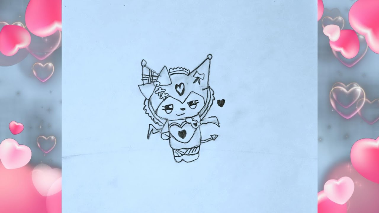 How to draw sanrio characters kuromi - YouTube