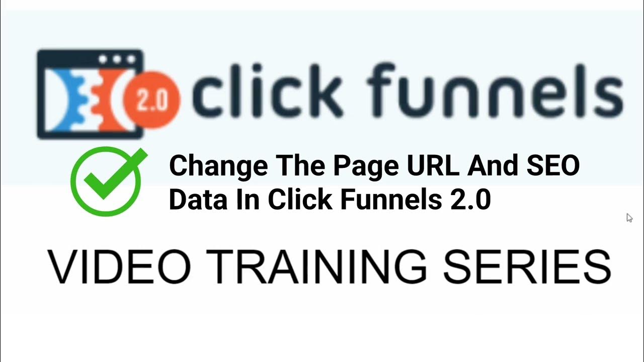 How To Edit The Page URL The SEO Data And The Social Sharing Image In Clickfunnels 2 0 - YouTube
