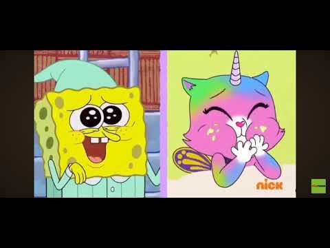 SpongeBob SquarePants And Rainbow Butterfly Unicorn Kitty - Simeon ...