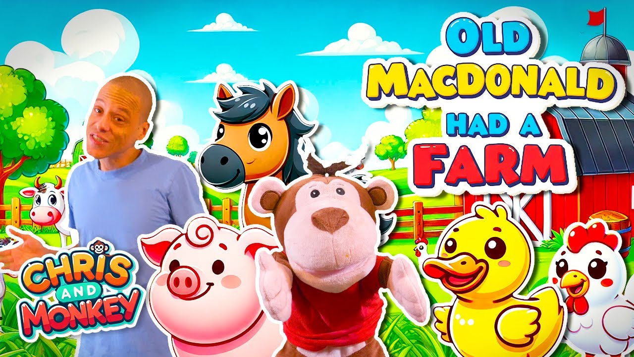 Old MacDonald Had a Farm Song | Kids Fun Animal Sounds with Chris and ...