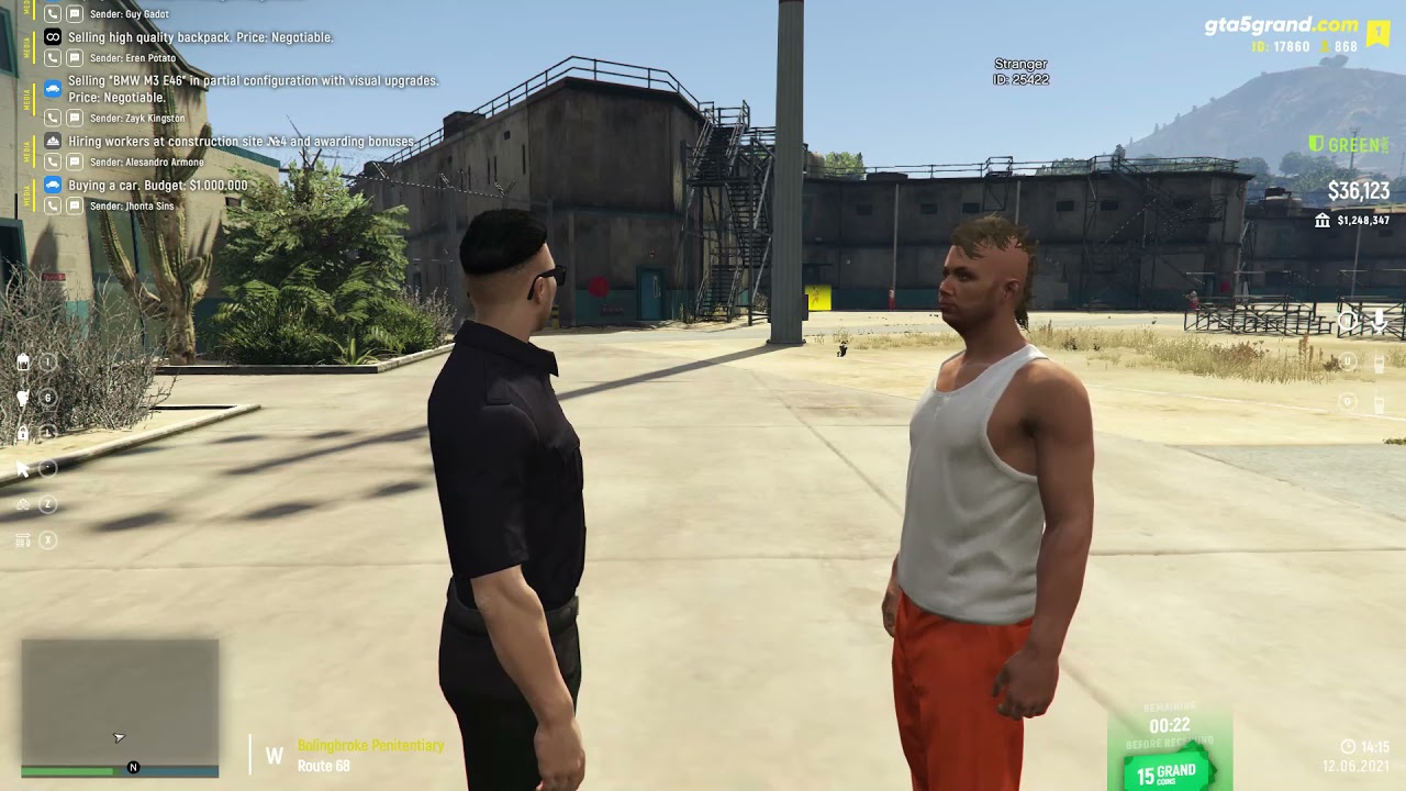 First day as a DOC Officer In Prison | GTA V Grand RP | grand rp play ...