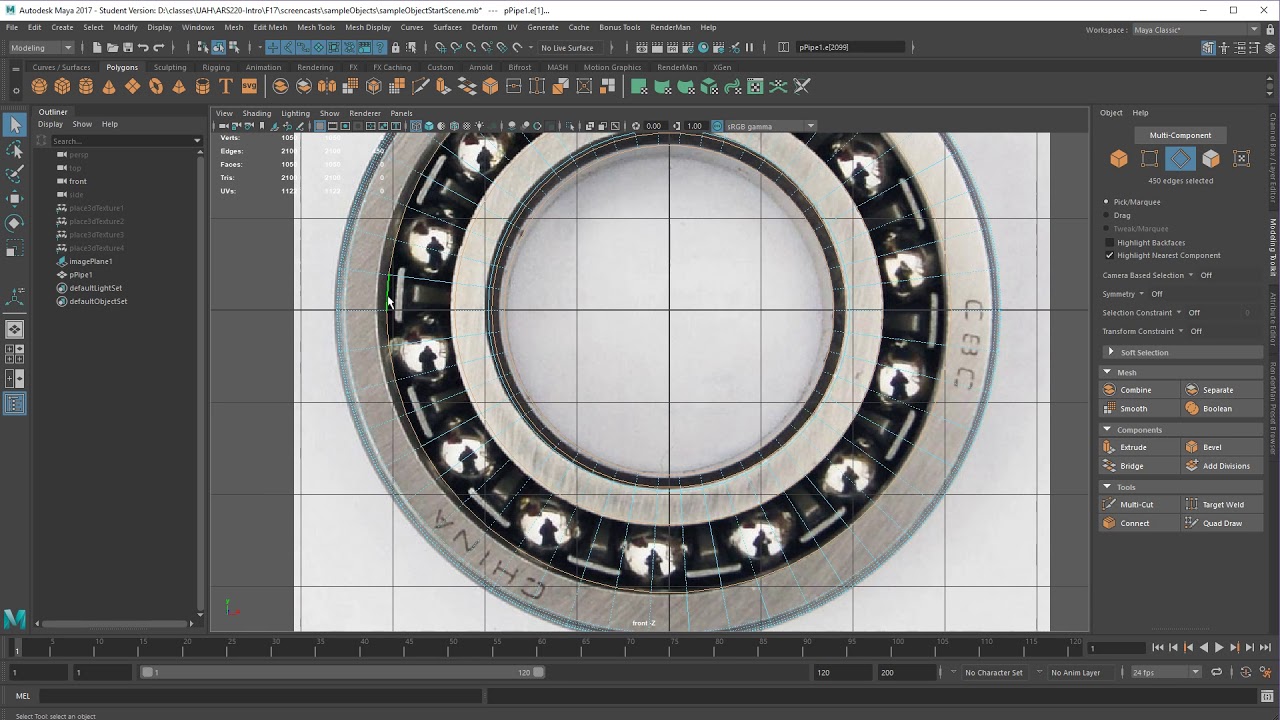 Maya Modeling 101 - 7 bearing - YouTube