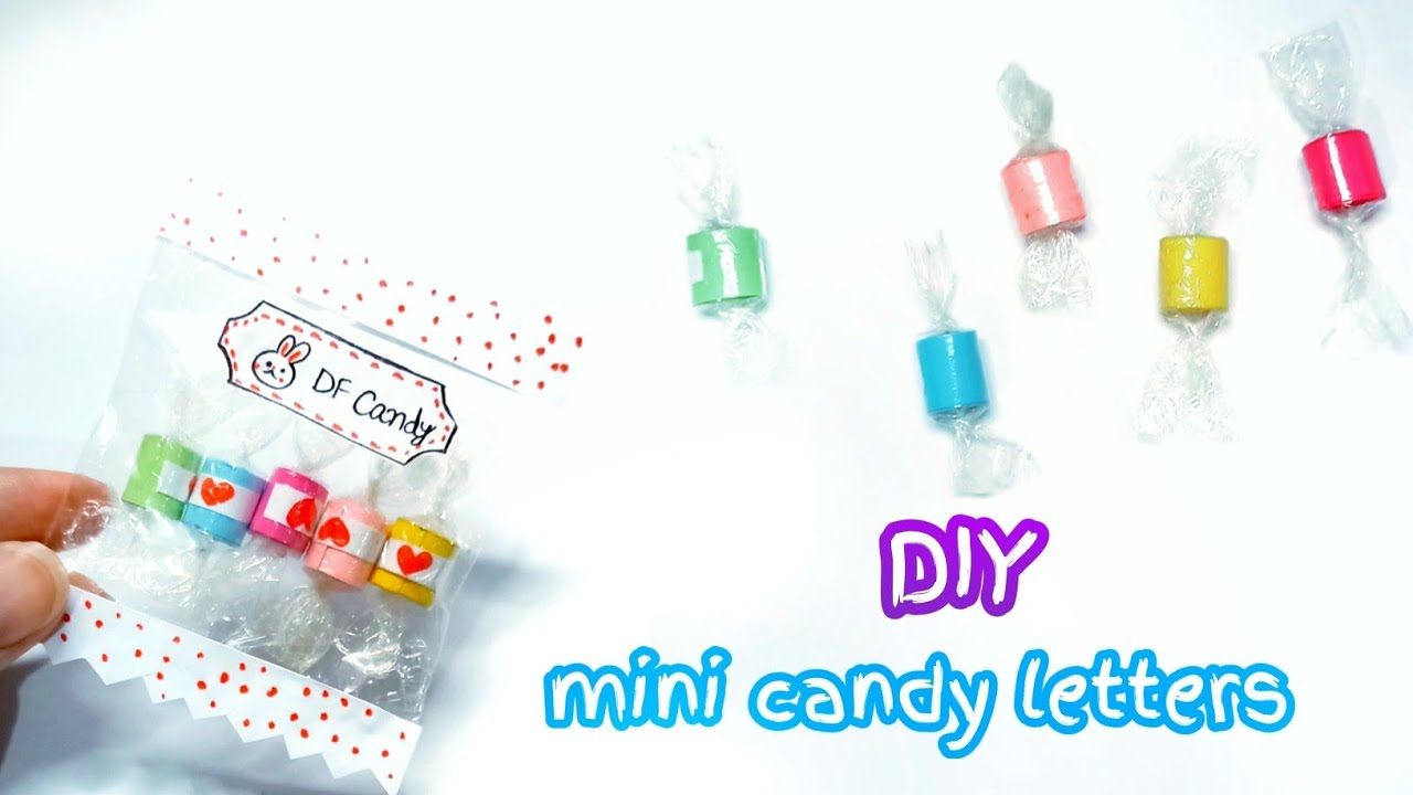 Mini paper roll candy gift idea / 동글동글 미니 사탕 롤편지 / mini candy roll ...