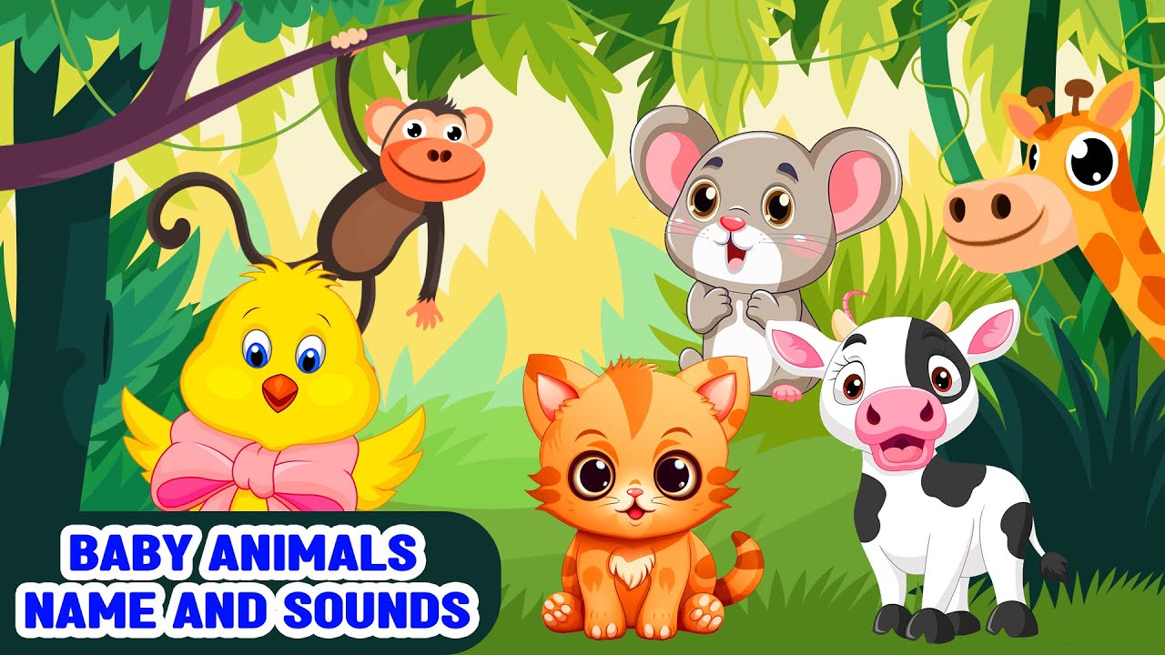 Baby animals name and sounds | Animals Name And Sound | #animals # ...