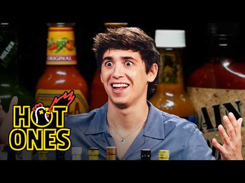 Marcello Hernández Goes Into Fight or Flight While Eating Spicy Wings | Hot Ones