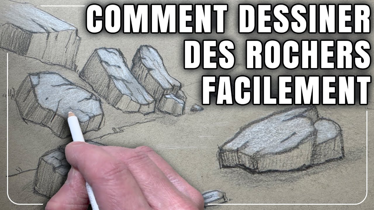 COMMENT DESSINER DES ROCHERS FACILEMENT POUR DÉBUTANTS - (ART CLASSE ...
