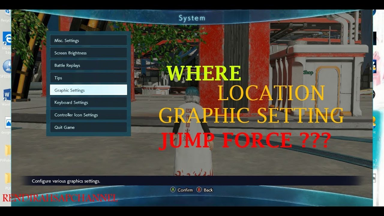 HOW TO SETTING GRAPHIC JUMP FORCE || recomended for low pc or medium pc ...