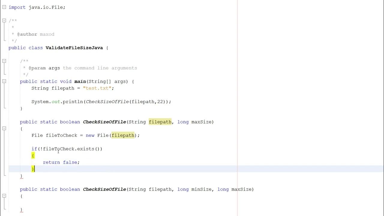 How to Validate the Size/Length Of a File Using Java - YouTube
