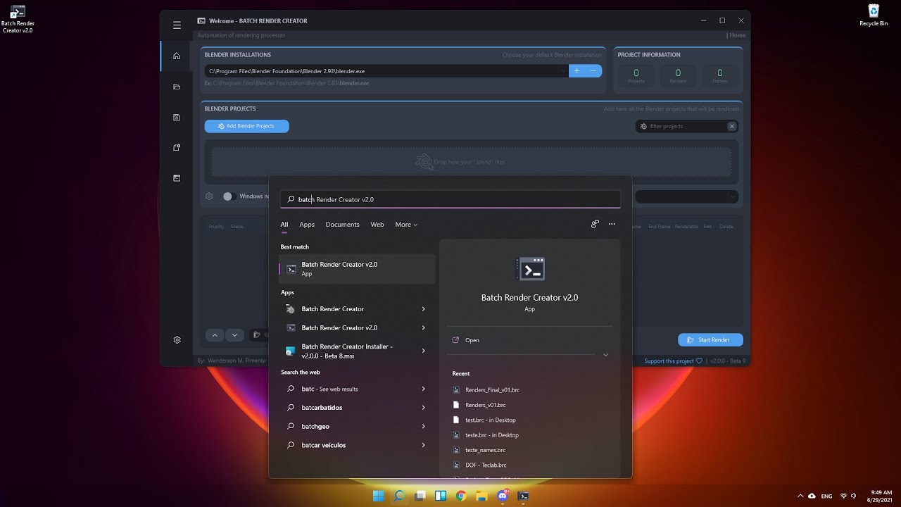 Batch Render Creator - v2.0.0 - Beta 9 - Windows 11 Support! - YouTube