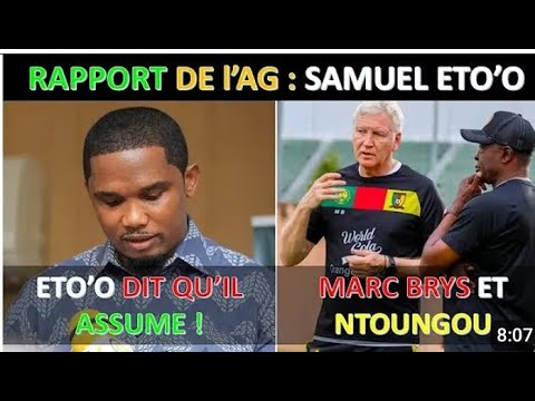 ETO'O VERSE SA.N.G UN CAMEROUNAIS INTERPELATION COTE D'IVOIRE APOUCHOU ...