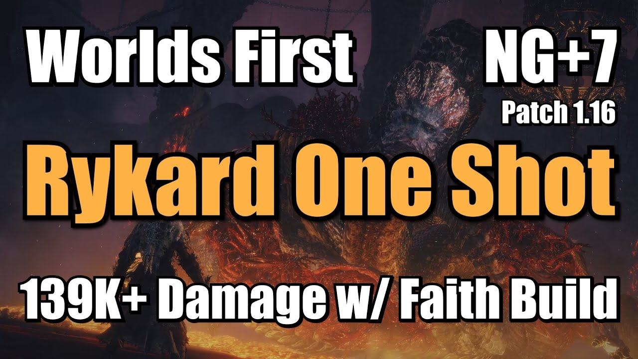 World’s First Rykard One Shot in NG+7 (139K Damage) - ELDEN RING - YouTube