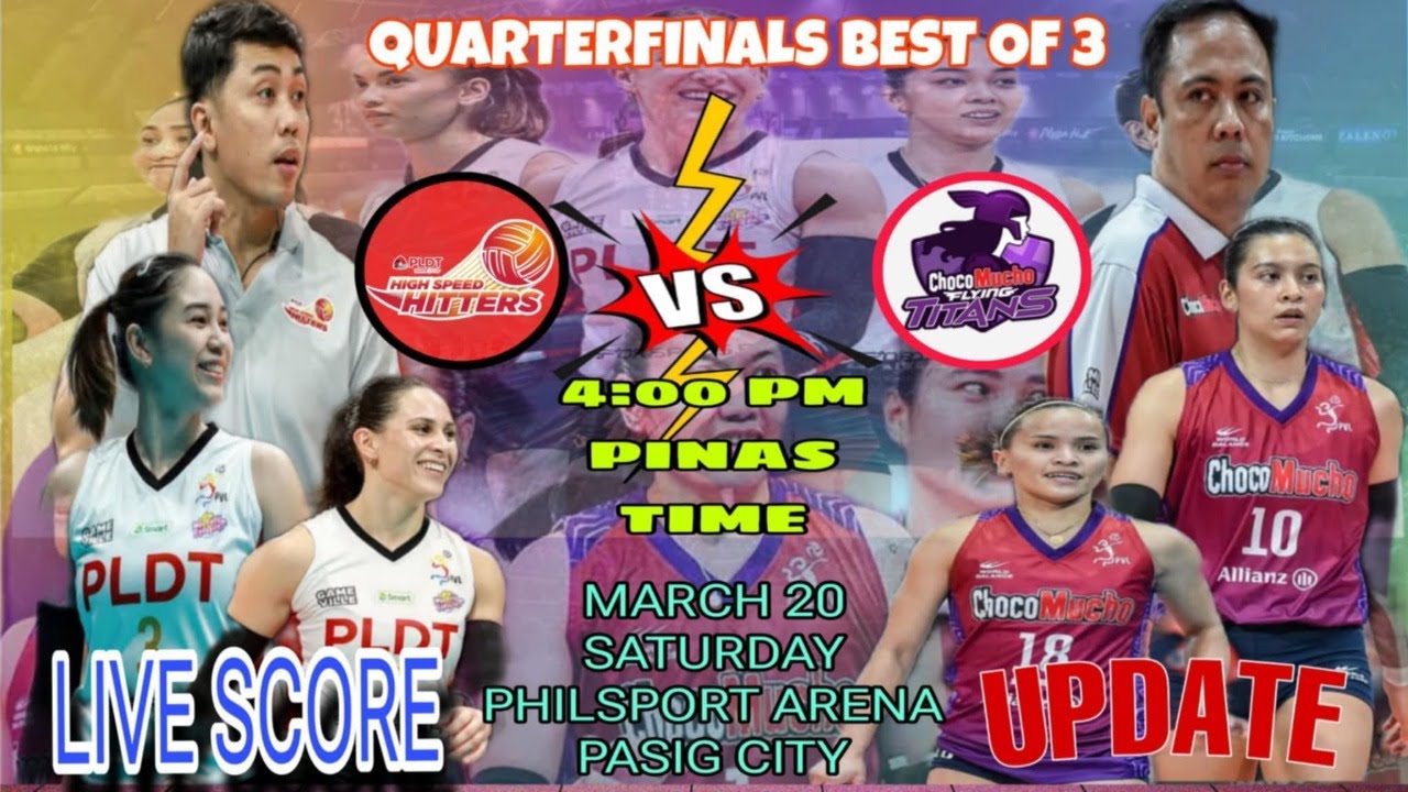 QUARTERFINALS: CHOCO MUCHO FLYING TITANS VS PLDT HIGH SPEED HITTERS ...