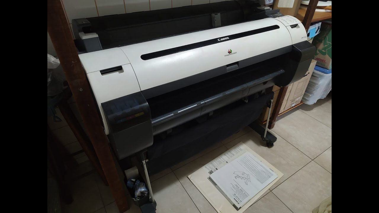 Vendo Plotter A0 Canon IPF750 com Pedestal - Excelente Estado! - YouTube