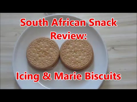 South African Snack Review: Icing and Marie Biscuits - YouTube