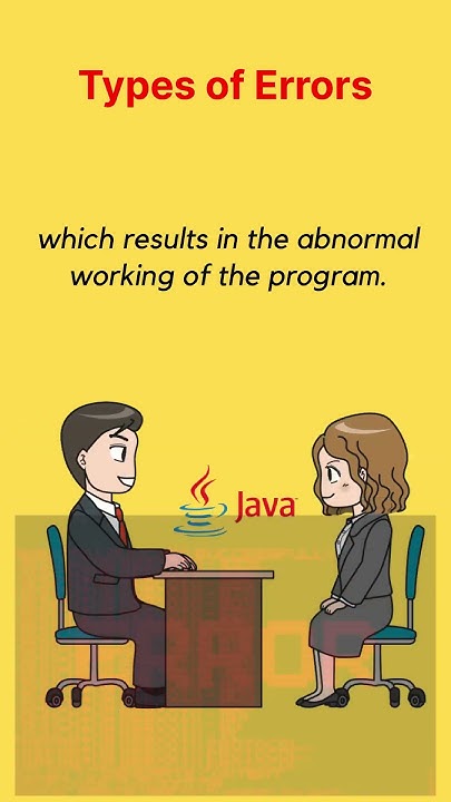 Types of Errors in Java | Technical Interview Question #java #interview ...