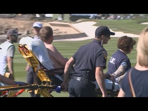 Exclusive Raw Video: Caddie Injured In Fall At Pebble Beach Tournament
