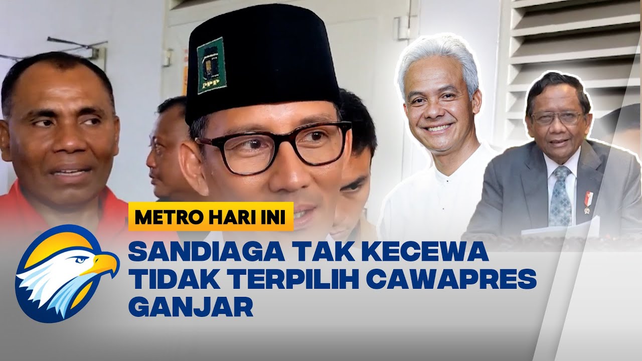 Sandiaga Uno Tidak Kecewa Karena Tidak Terpilih Cawapres Ganjar dan ...