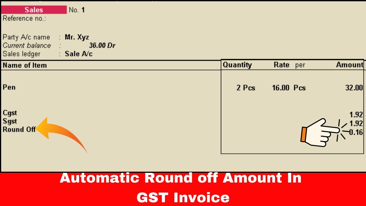 Automatic Round Off In Gst Bill | Gst बिल amount को round off कैसे करें ...