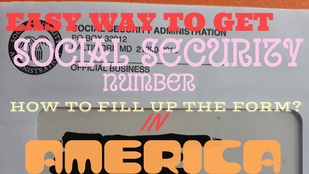 HOW TO GET SOCIAL SECURITY NUMBER ( 2020) - YouTube