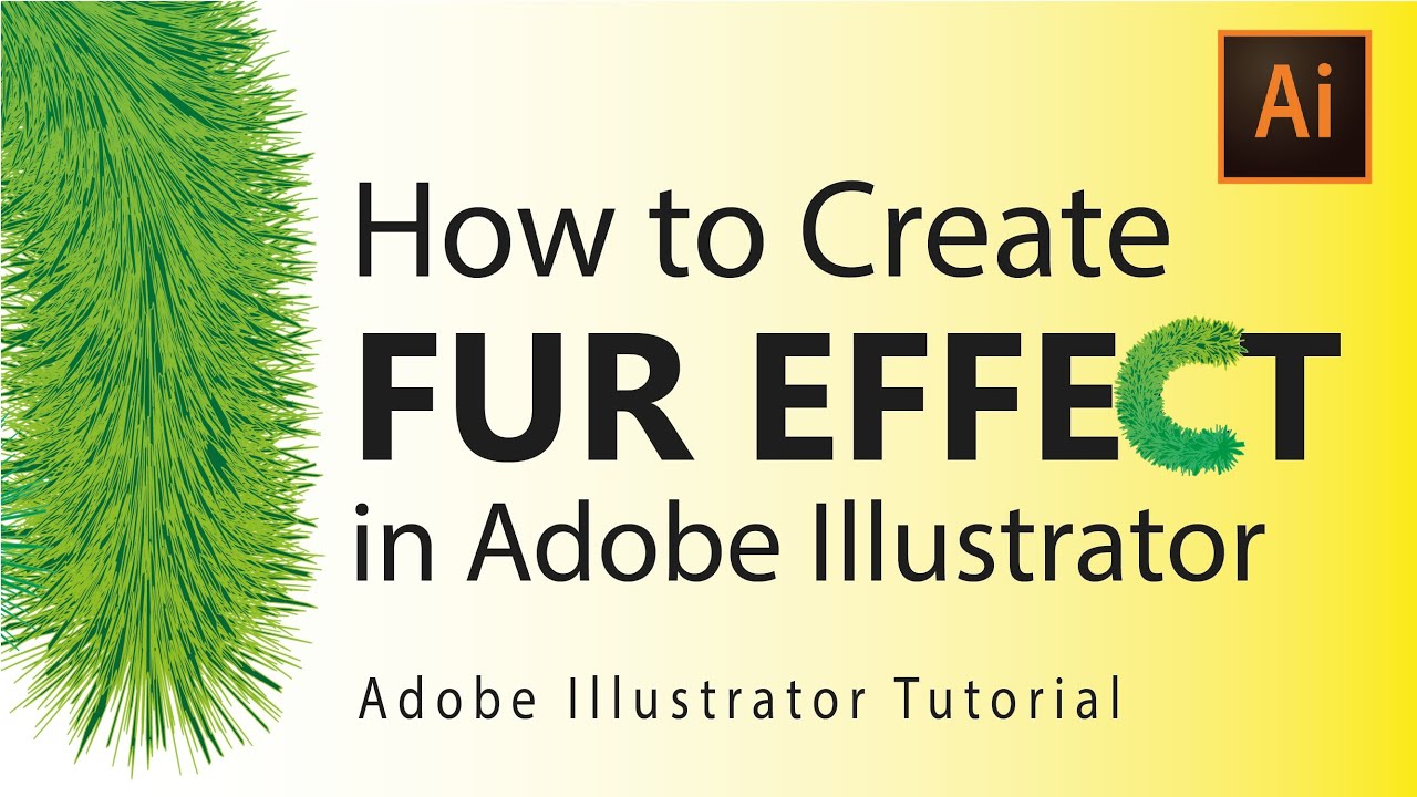 How to Create Realistic Fur Effect in Adobe Illustrator - YouTube