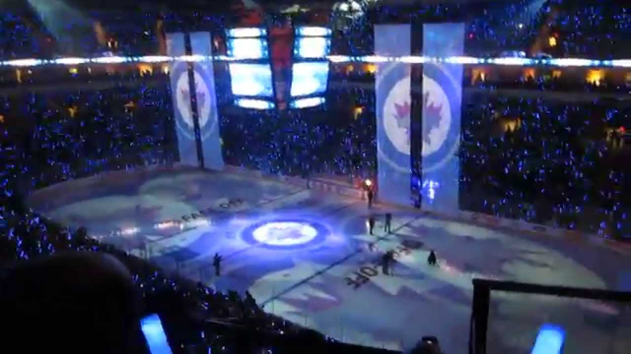 Winnipeg Jets 2014 - First Game Player Intros 1-2 - YouTube