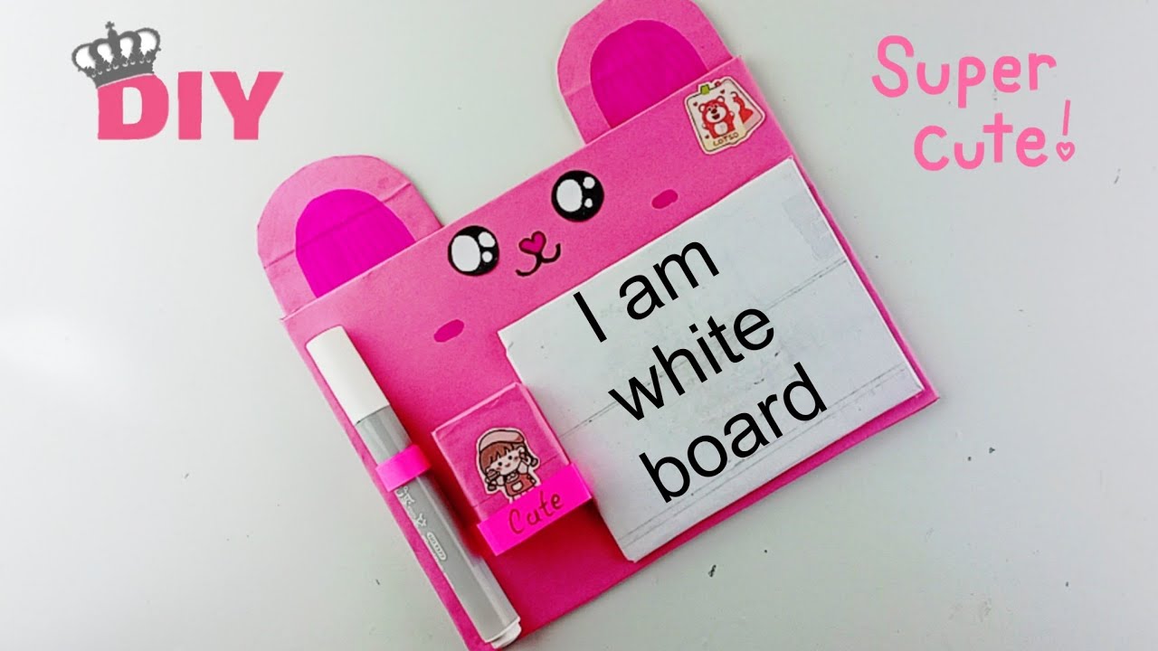 How to make white board with cardboard // diy writing pad // easy craft ...