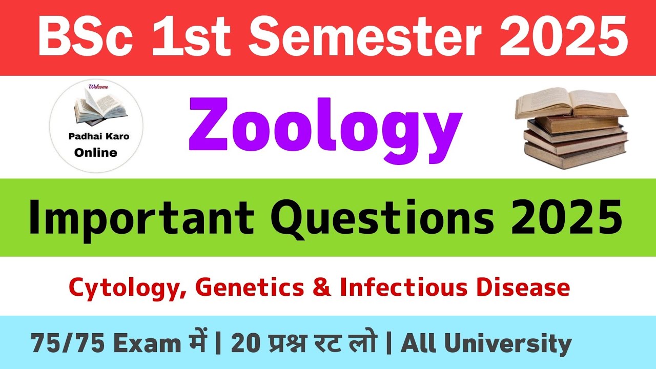 BSc 1st semester zoology important questions 2025 | bsc 1st year ...