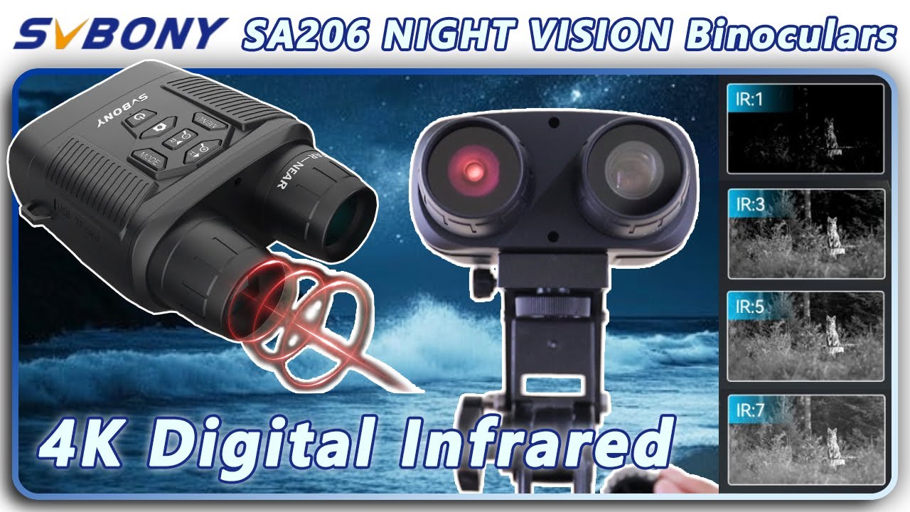 SVBony SA206 NIGHT VISION Goggles Binoculars 4K Digital Infrared ...