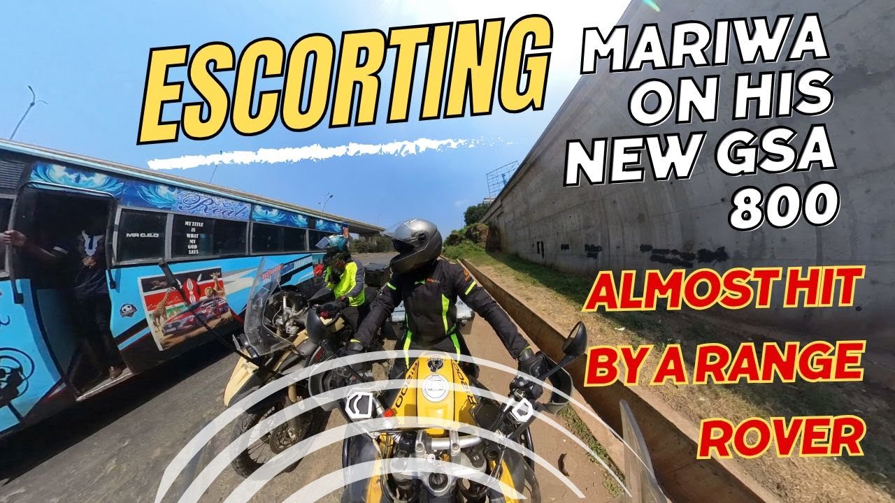 Close Call with a Range Rover while escorting Mariwa on his new Bmw GSA ...