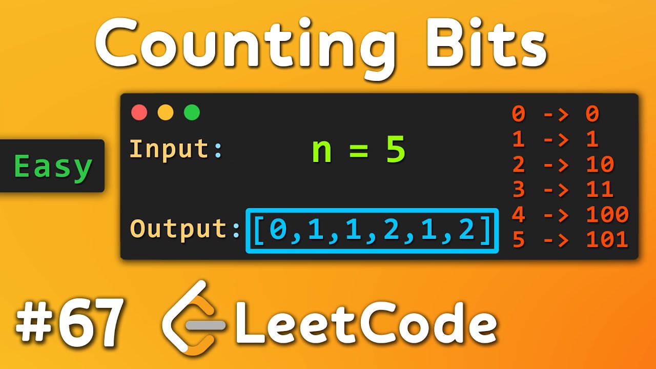 Counting Bits Çözümü - LeetCode Algoritma Çözümleri 67 - YouTube Counting Bits Çözümü - LeetCode Algoritma Çözümleri 67 - YouTube