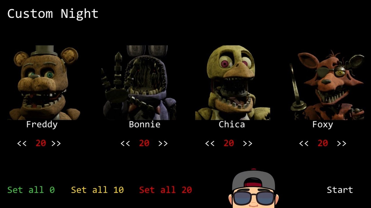 SURVIVAL AT FREDDY'S | NORMAL NIGHT AND CUSTOM NIGHT | NOCHE NORMAL Y ...