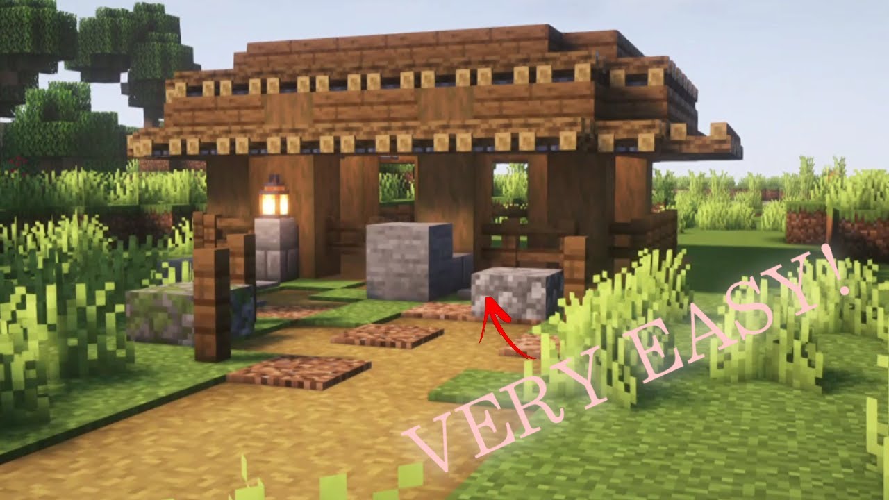 How to build this easy farmhouse in Minecraft! - YouTube
