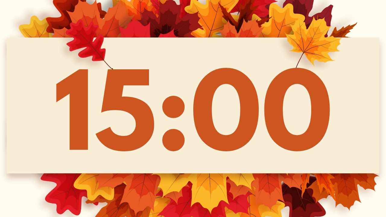 15:00 COZY FALL TIMER with gentle ending chime! 🍁🍂 : 15-minute autumn ...