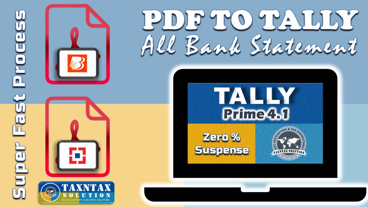 HOW TO IMPORT ALL BANK STATEMENT PDF TO TALLY PRIME (SUPER FAST PROCESS ...