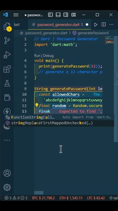 Dart | Password Generator #shorts - YouTube