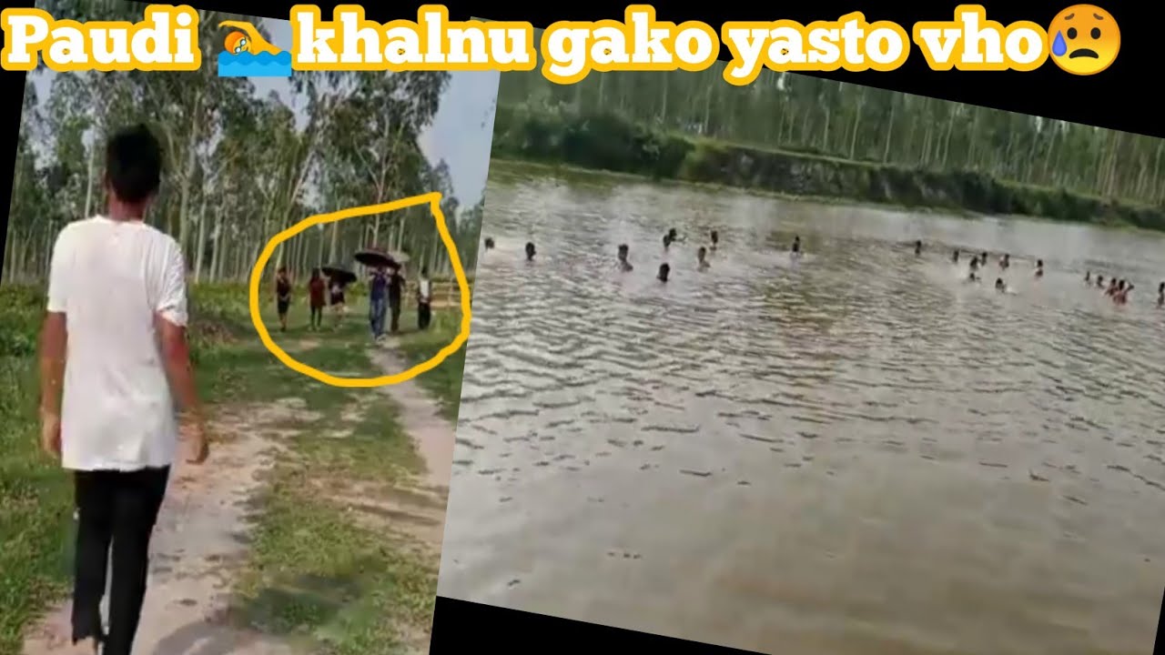 Aaja babal view herdai paudi 🏊 khanu jada phokhare ma 😥/ Yasto vo || 😍😘 ...
