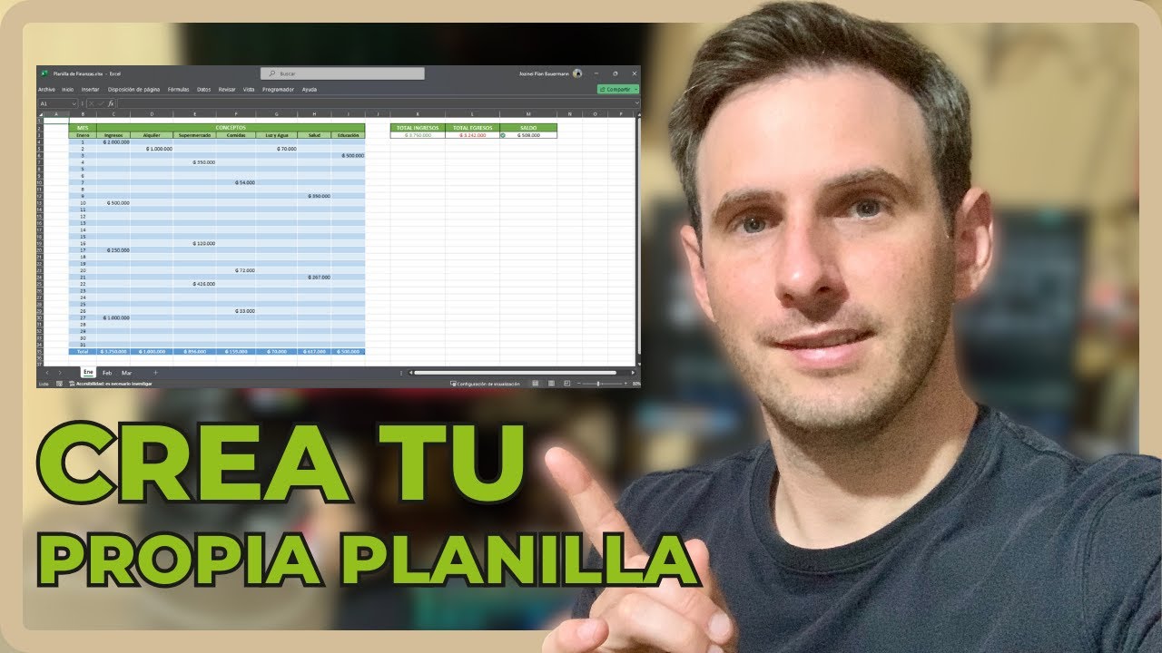 PLANILLA básica para REGISTRAR tus GASTOS - Con Descarga Gratis - YouTube