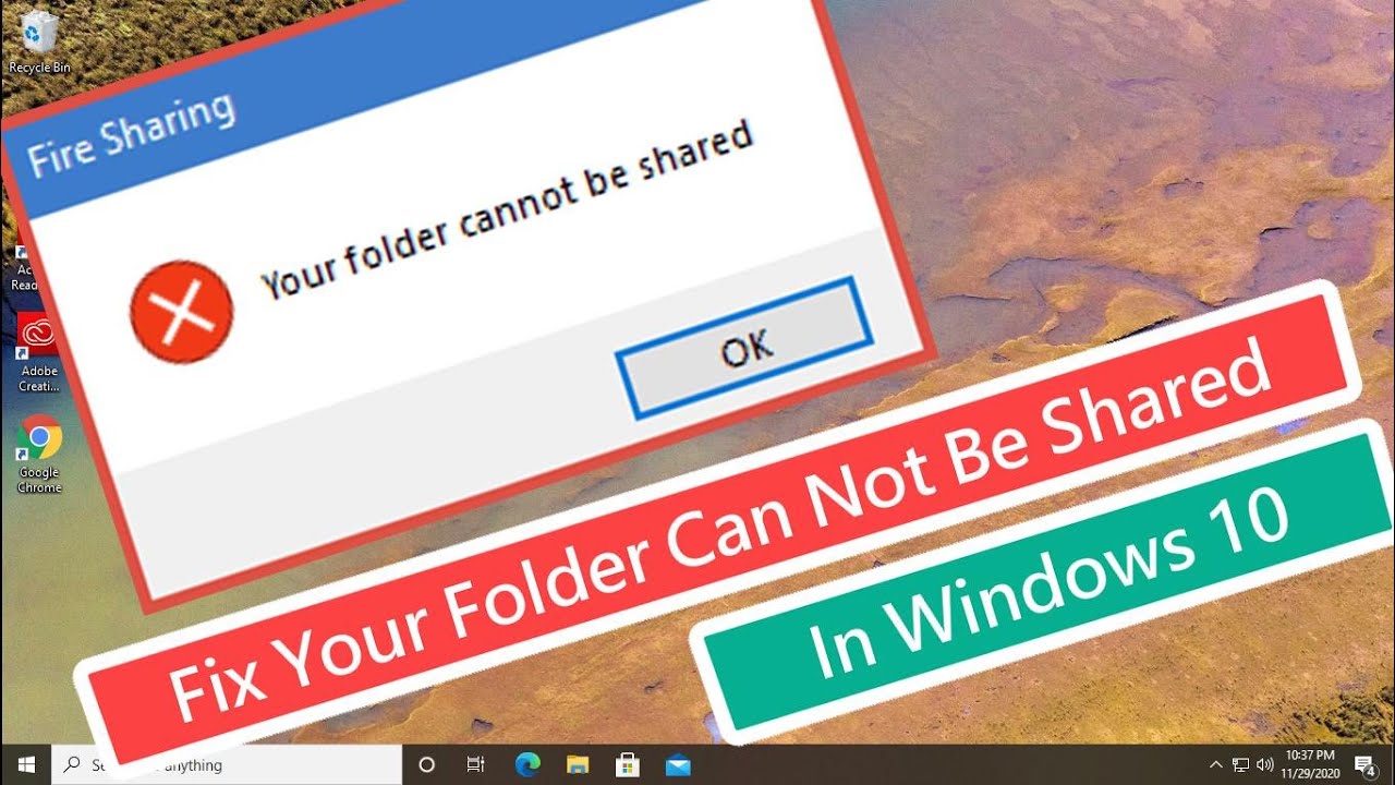 Fix Your Folder Can Not Be Shared In Windows 10 - YouTube