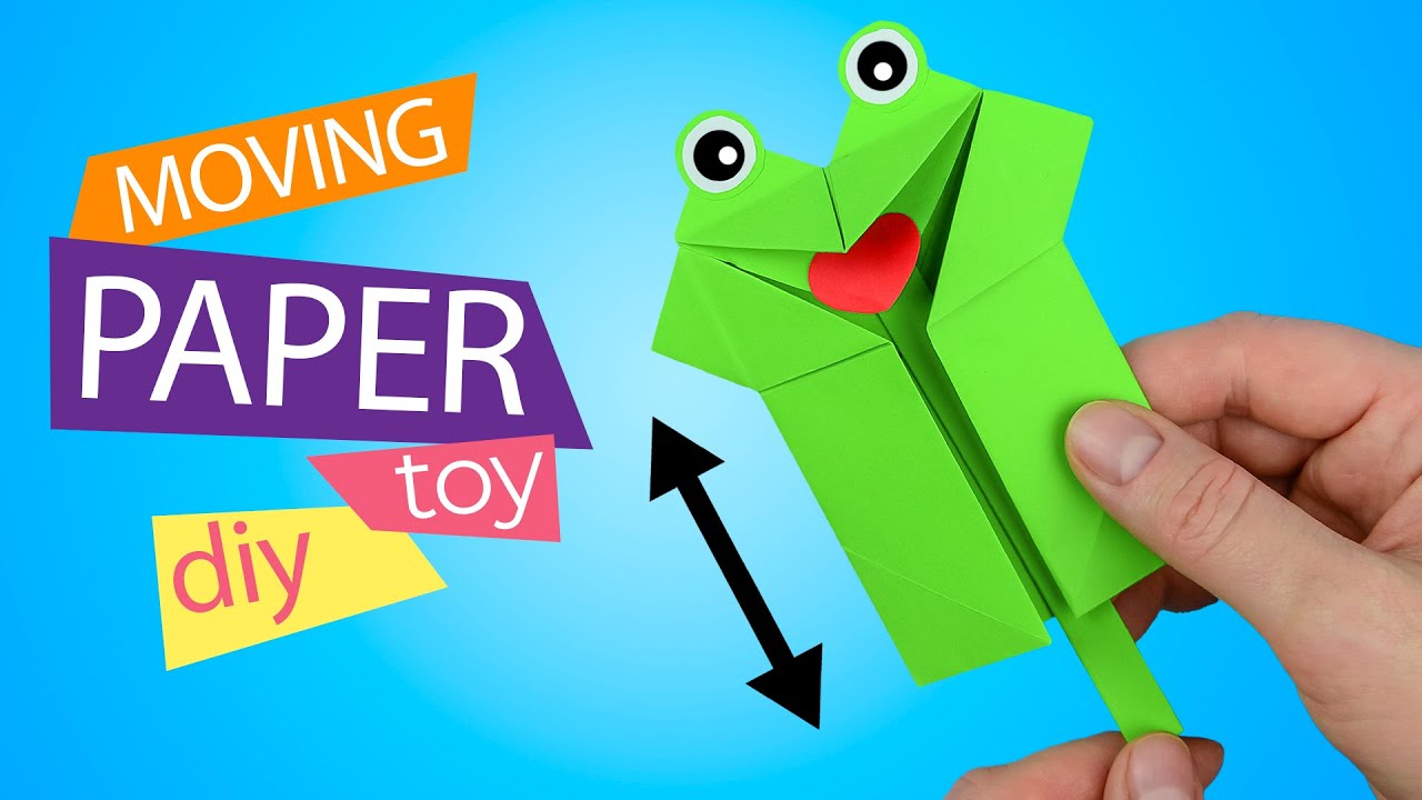 How To Make Moving Paper Toys | DIY Origami Frog Tutorial - YouTube