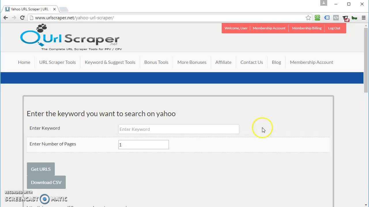 How to use Yahoo URL Scraper Tool - YouTube