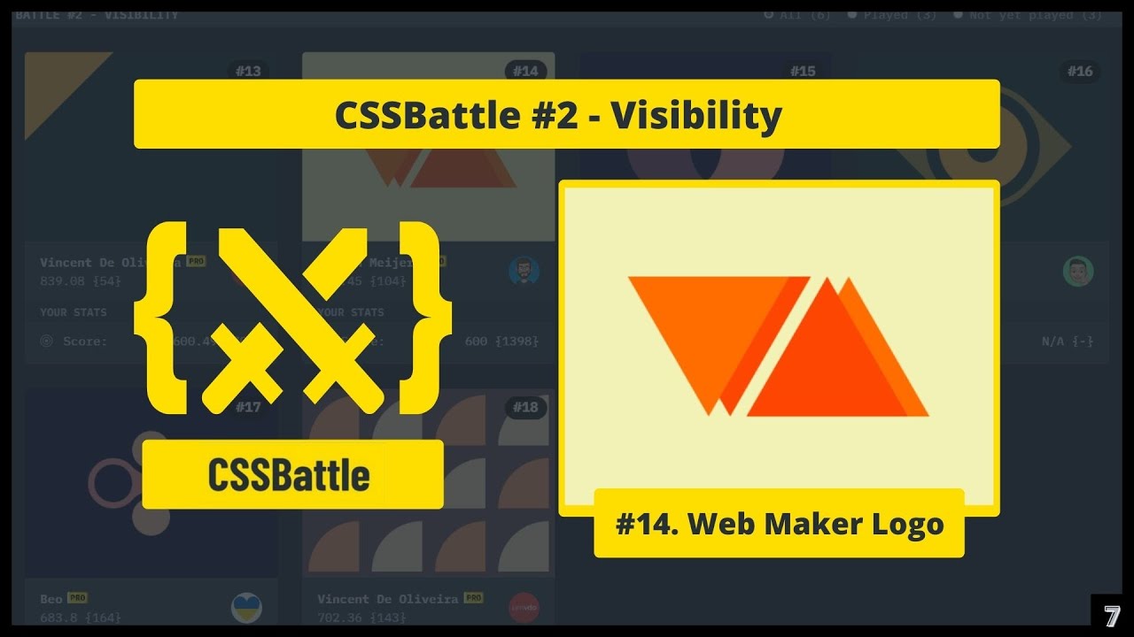 CSS Battle - Web Maker Logo | Target #14 | CSS Challenge - YouTube