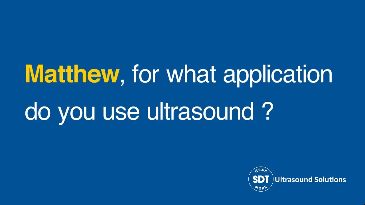 SDT Testimonials: Matthew van der Ploeg - YouTube