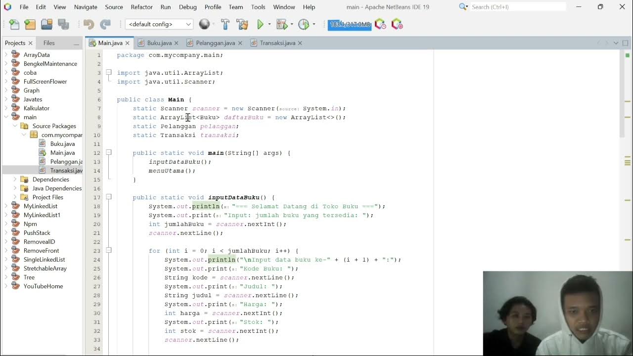 Tugas UTS membuat OOP manajemen toko buku Menggunakan Java Neatbean - YouTube