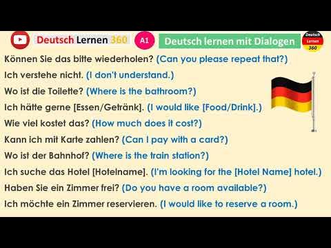 Deutsch Lernen A1 | 200 German Phrases to Know ||| German Conversation ...